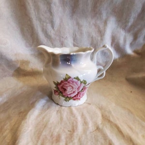 Made in Germany, Pink Rose Design, Ruffled and Ribbed Design, Ceramic ...