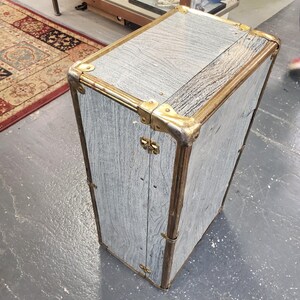 1950's Tuffer Gray Graniteware and Metal, Rectangular Foot Locker ...