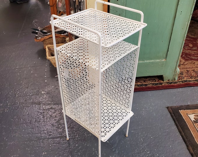 Mid Century, Atomic, Gold Mesh, Telephone Stand, Magazine Phone Rack ...
