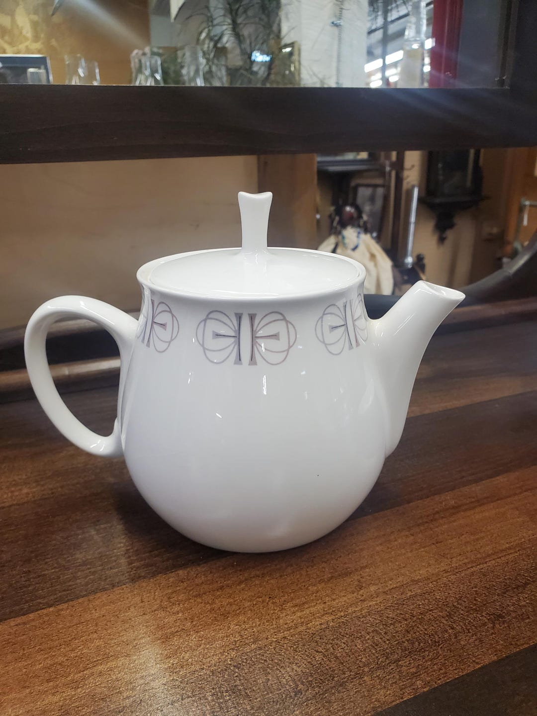 Merry Go Round, Franciscan Whitestone Ware, 4 Cup Teapot With Lid, Gray ...