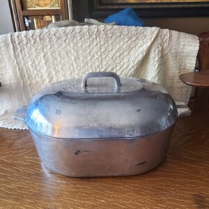 Used, Extra Large Magnalite Classic, Large Oval Turkey Roaster Pan, 18. ...