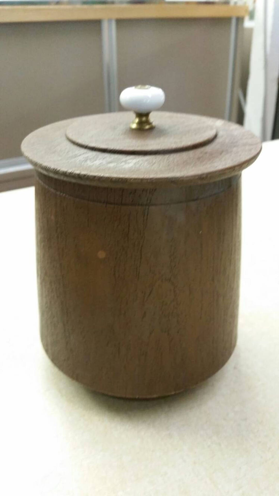 Vintage Kitchen Burwood or Faux Wood Storage Canister - Etsy