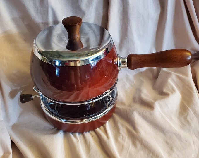New Old Stock, Never Used, Manor House, Cinnabar Color, Fondue Set With ...