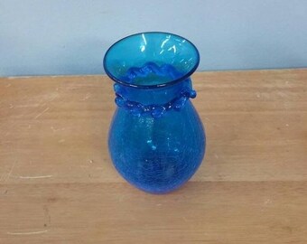 Blue Pilgrim Glass Vase - Etsy