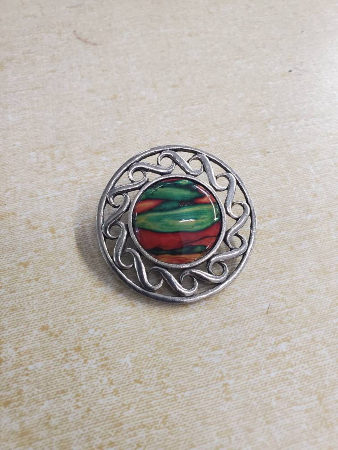 Scottish Heathergem, Celtic Swirl Brooch or Pin, Fashion Accessory ...