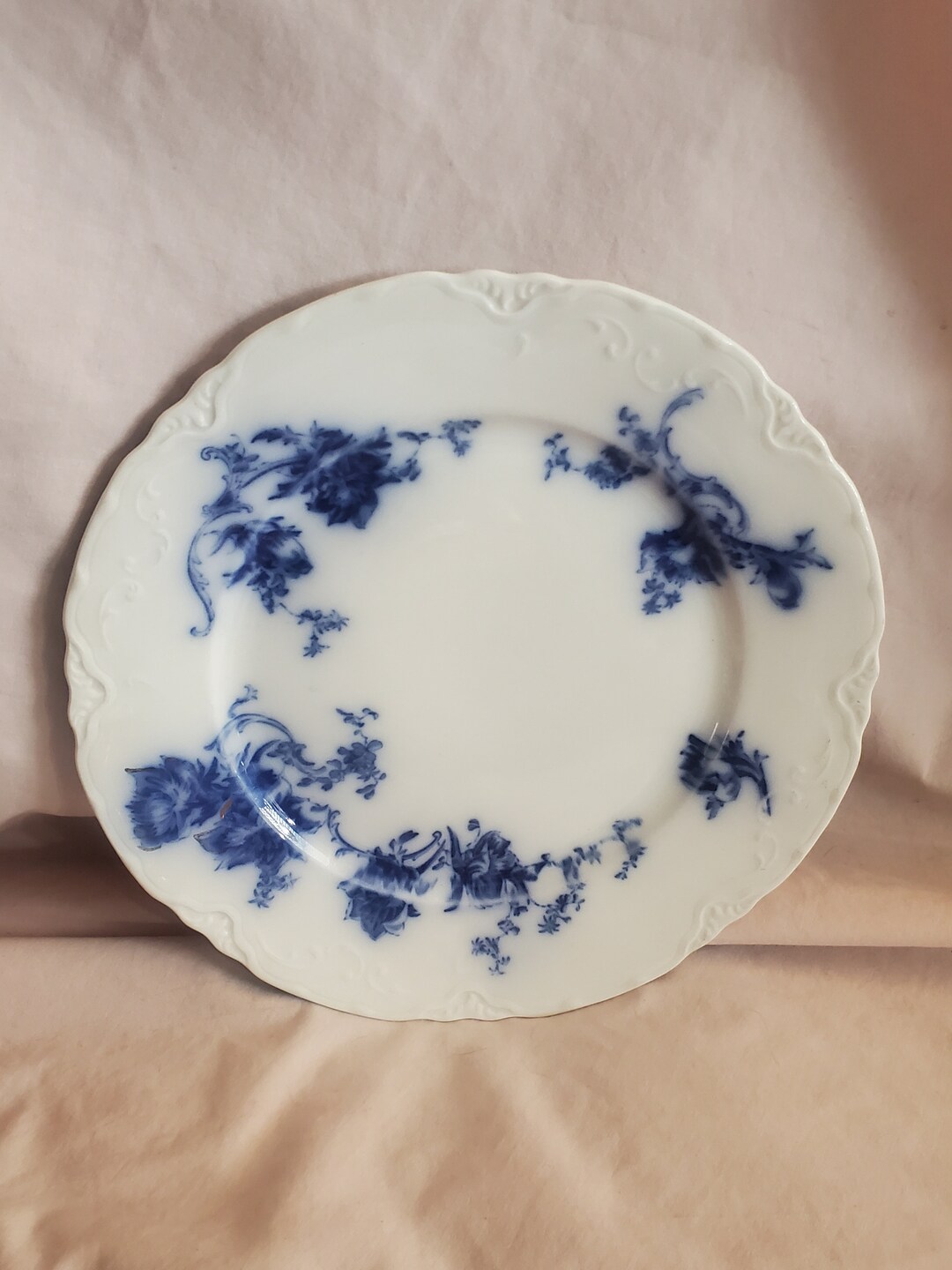 Antique Flow Blue Neopolitan Royal Semi Porcelain 9 Inch Collectible ...