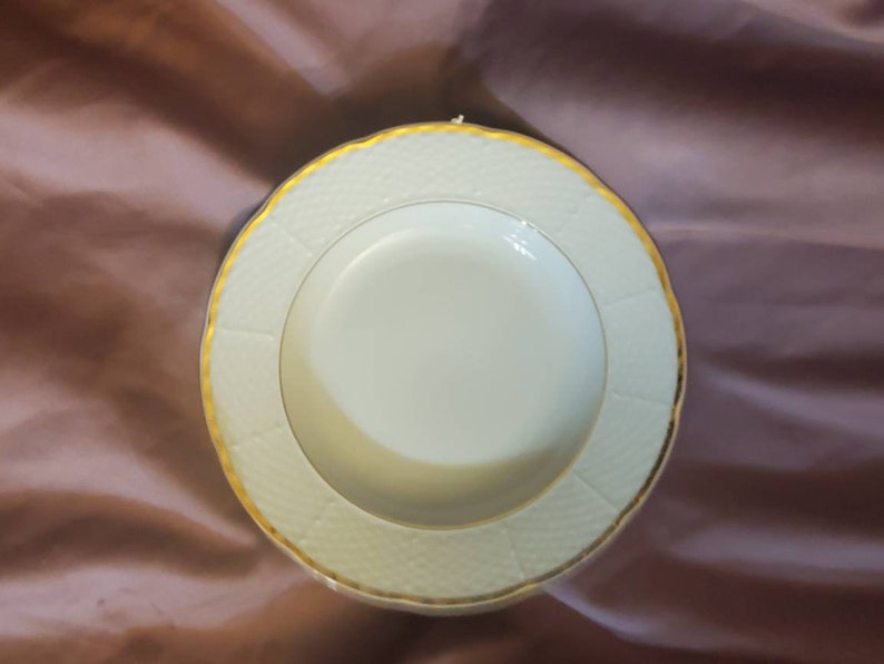 Baum Brothers Bernadotte Ivory 8.40 Inch Wide Rimmed Soup or - Etsy