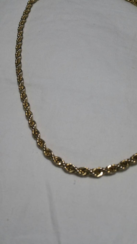 Signed Avon, Gold Toned Rope 22 inch Necklace, Costum… - Gem