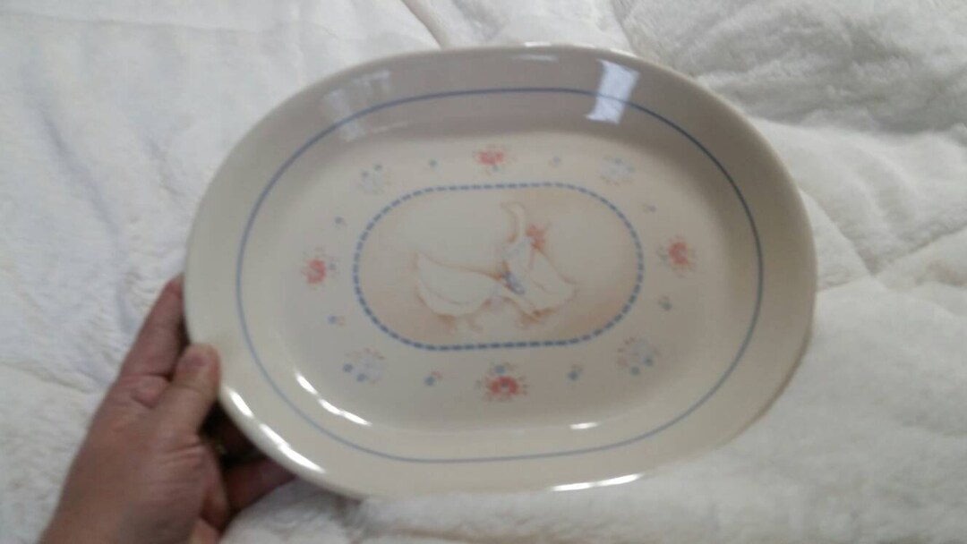 Corelle Cornerstone Country Promenade With Goose Design Oval Serving ...