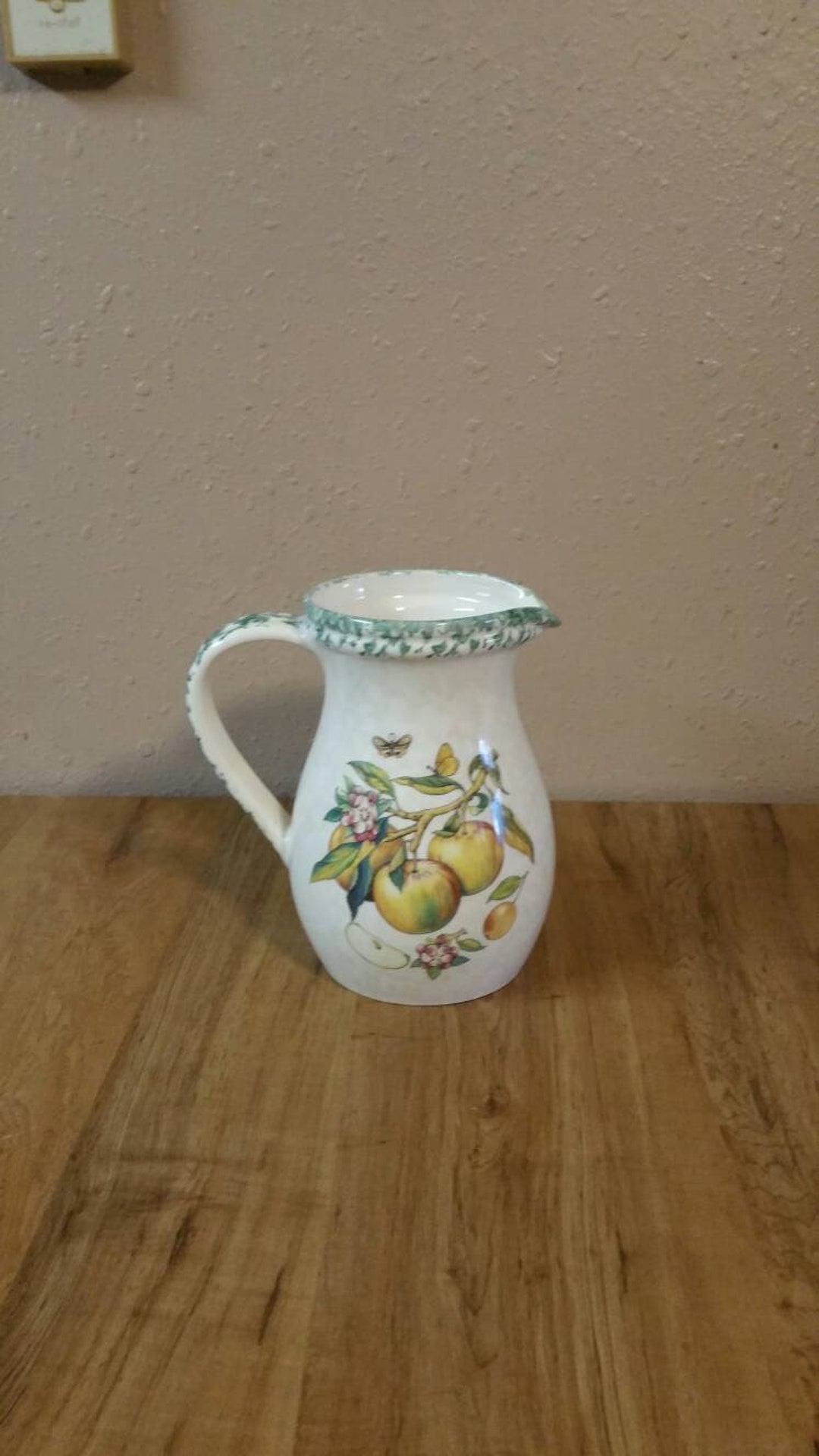 Made in Italy, Himark Pottery, Green and off White Spongeware, 128 ...