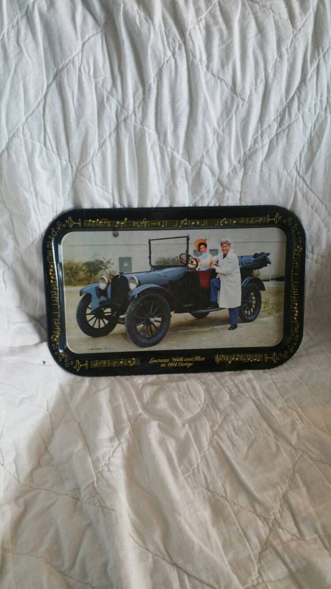 Lawrence Welk and Alice, Tin Tray ,rectangular Serving Tray ...