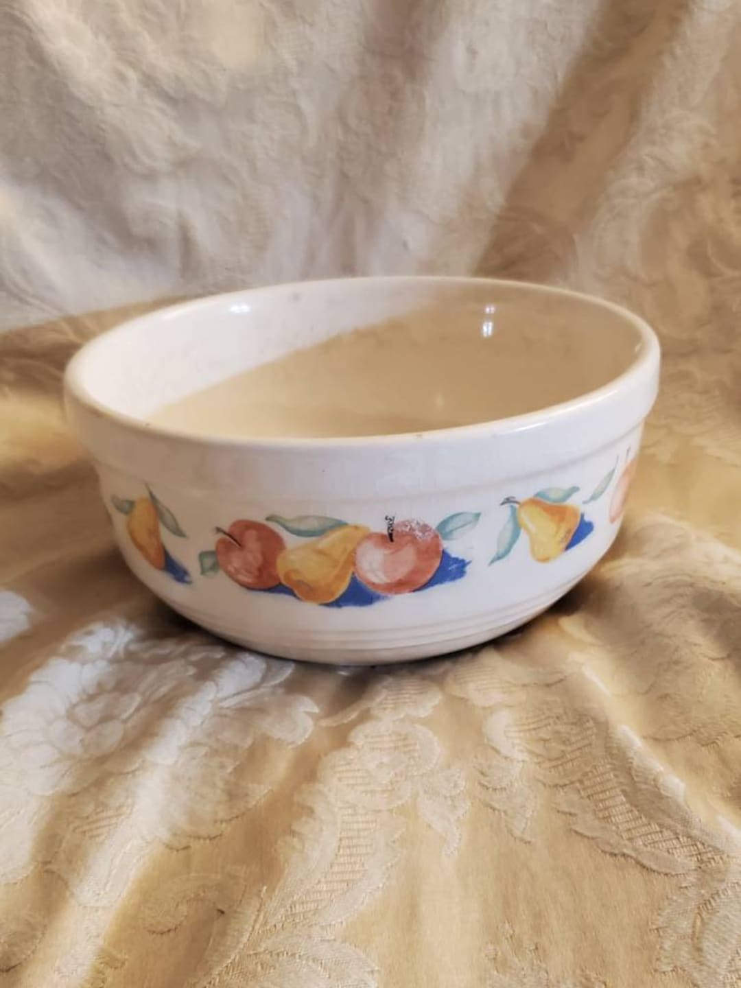 Aged, Hot Oven by Harker, 7 Inch, Pottery Mixing Bowl With Apple and ...