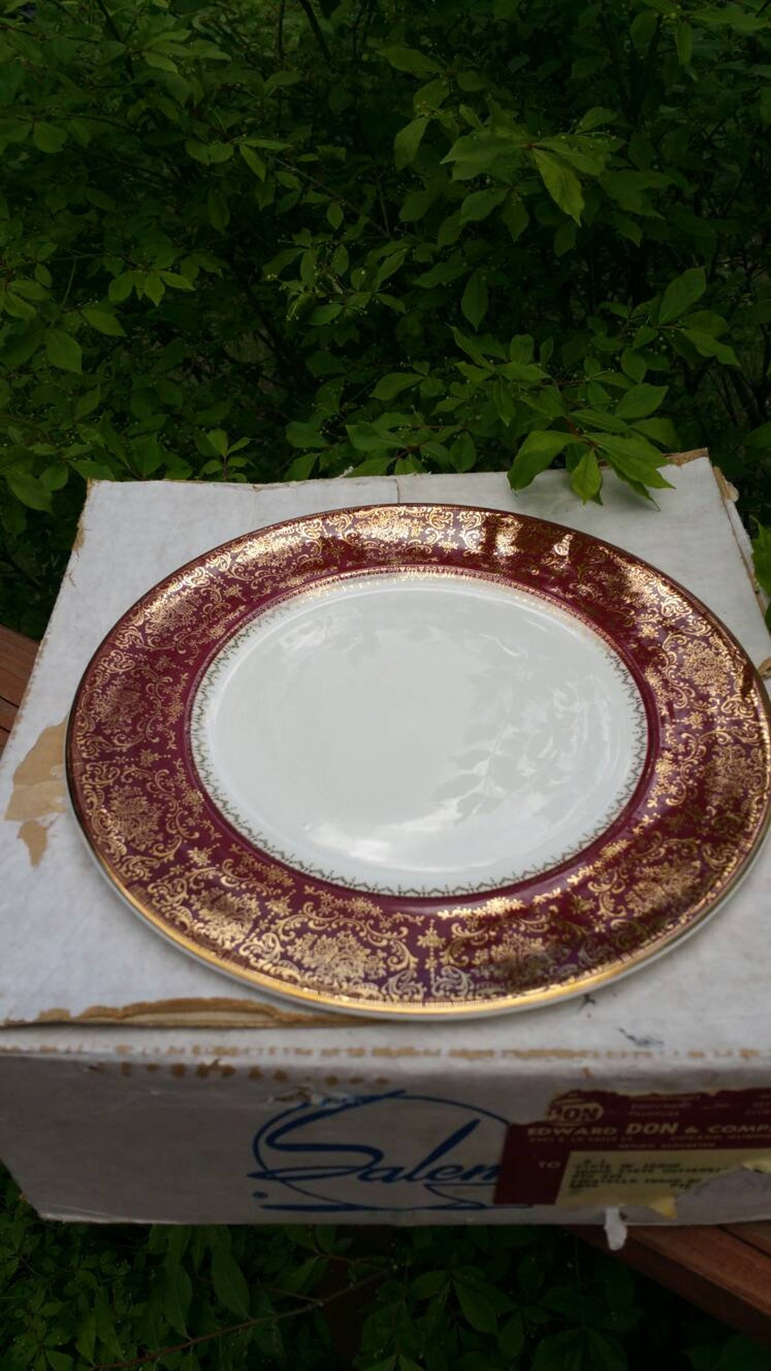 Rare Find, Edward Don and Company, Salem China, Red and Gold Filigree ...