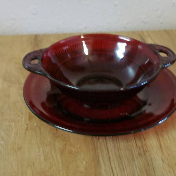 Red Depression Glass - Etsy