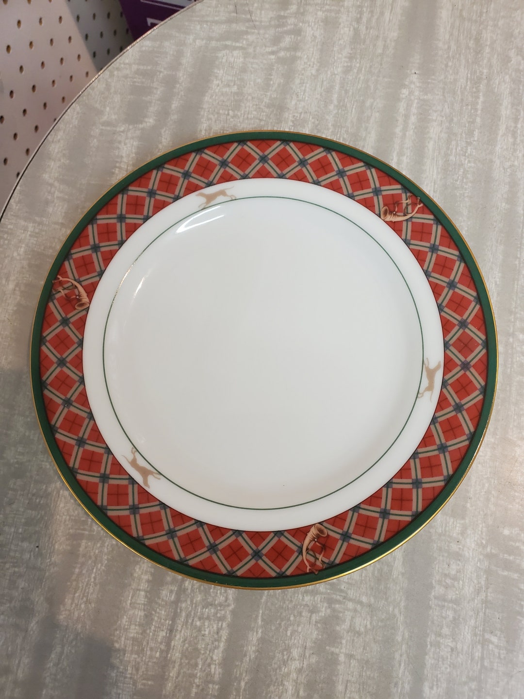 Noritake Royal Hunt, 6.25 Inch Bread and Butter Plate, Green Band ...