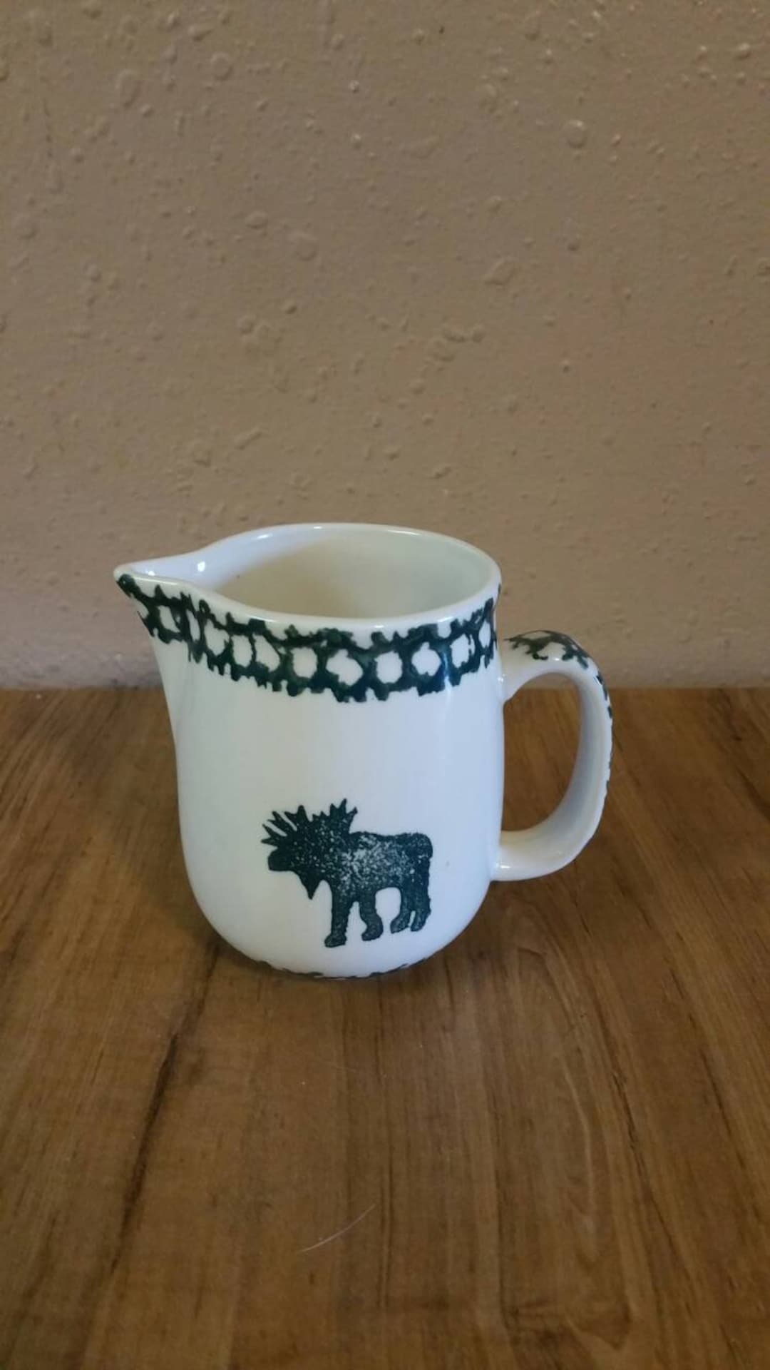 Stoneware Dinnerware, Moose by TIENSHAN, Creamer or Syrup Pitcher, Folk ...