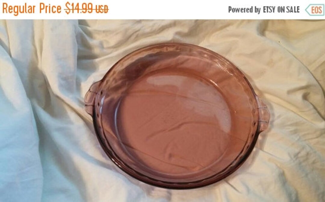 Pyrex Visions 10 Inch Fluted Cranberry/purple Pie Plate Bakeware ...