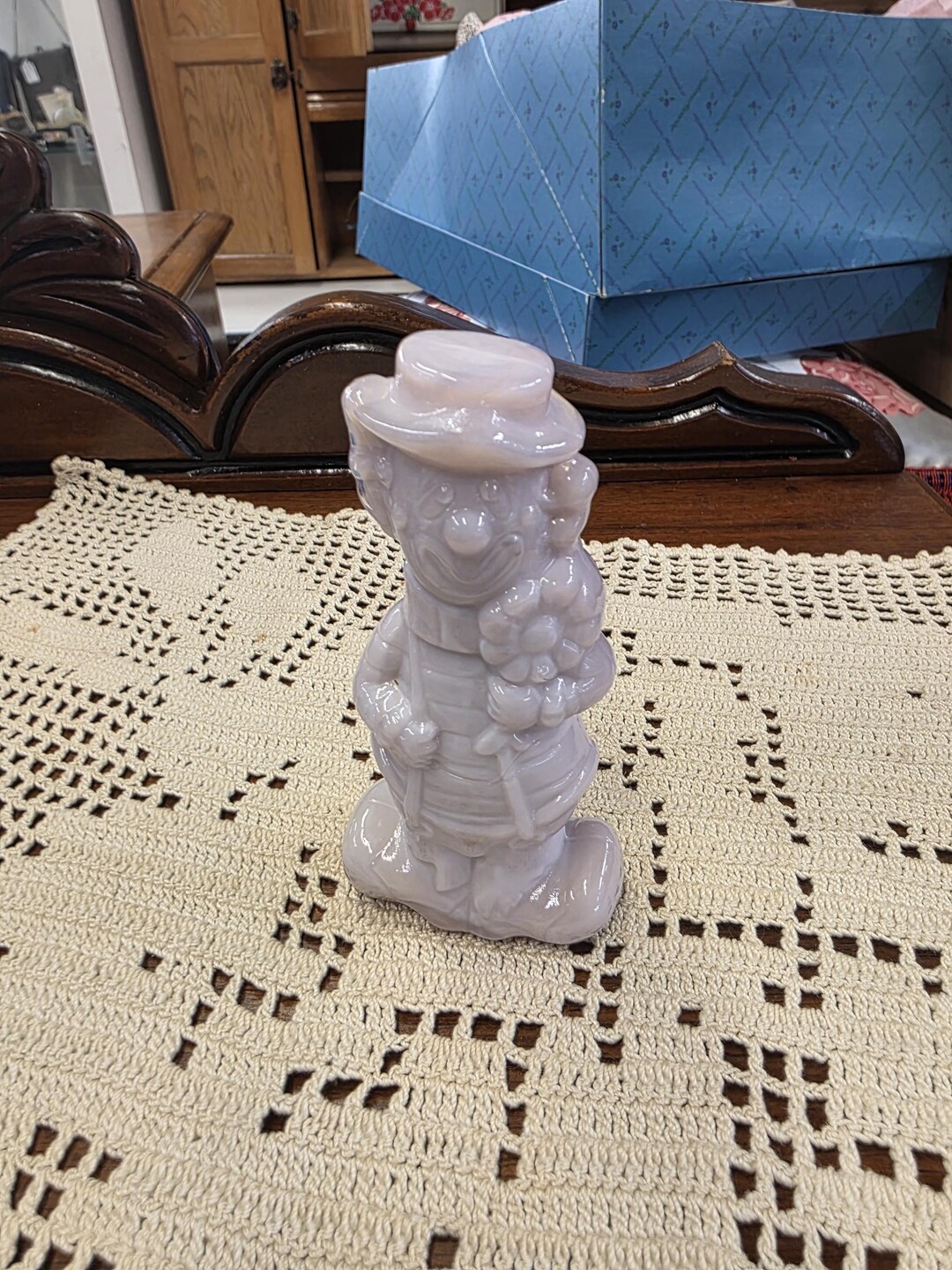 Boyds Glass Candy 2 Sided Light Brown, Happy and Sad Virgil Clown ...