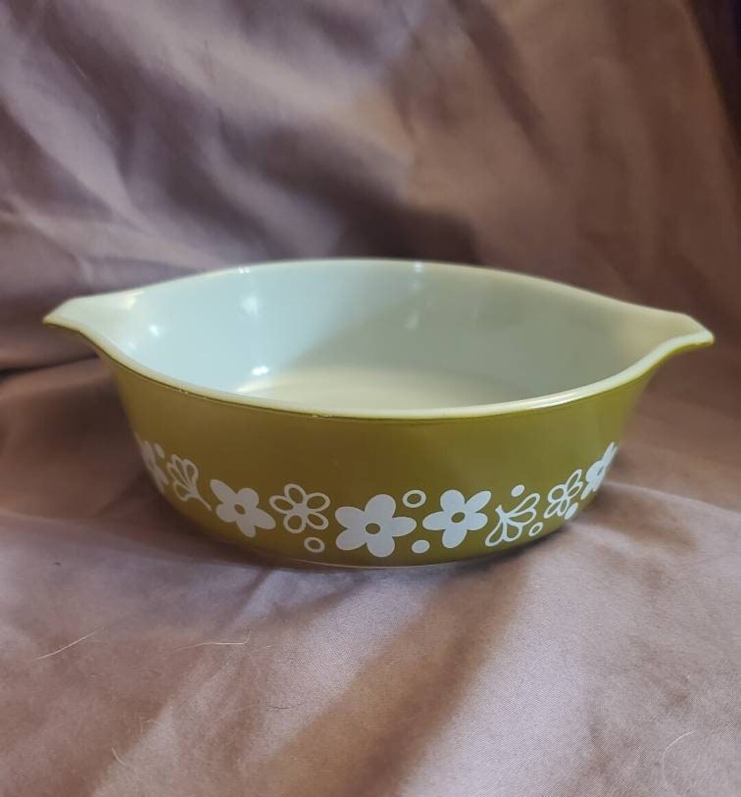 Spring Blossom, Verde Green, 1 Pint Cinderella Style, Pyrex Bowl ...
