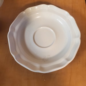 Mikasa French Countryside White Flat Cup and Saucer With Ruffled Edge ...