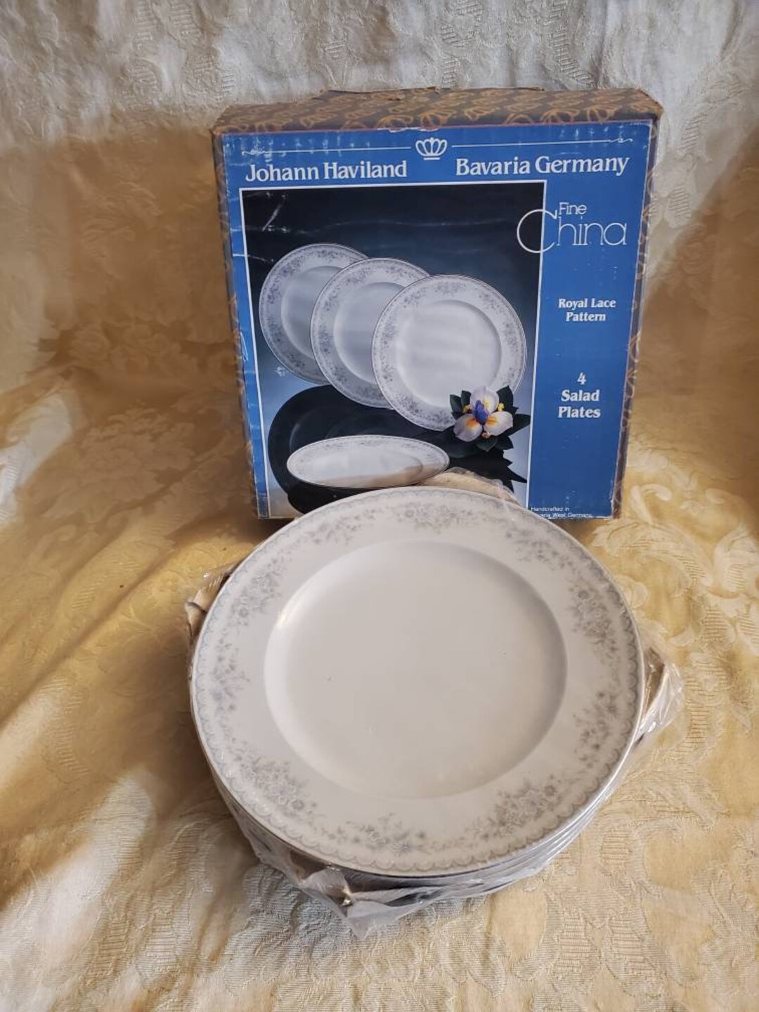 New Old Stock, Royal Lace Pattern, Set of 4, Johann Haviland, 7,75 ...