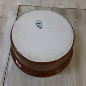 Hall China , Basic Brown and White Stoneware, Baking or Serving Bowl ...