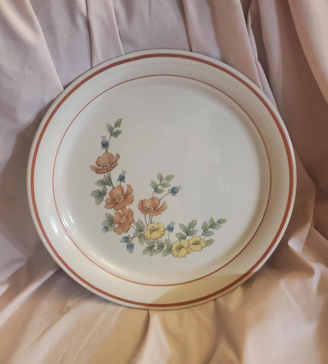 Corning Corner Stone, Royal Garden, 10.25 Inch Dinner Plate, Orange ...