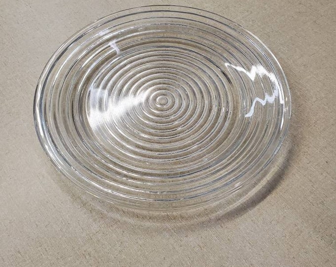 Clear Depression Glass, Manhattan Pattern, 10 Inch Dinner Plate, Anchor ...