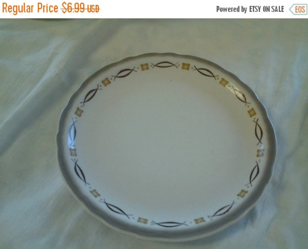 Vitrified China 7.5 Inch Salad Serving Plate Made in East Liverpool, Ohio Restaurant Ware - Etsy