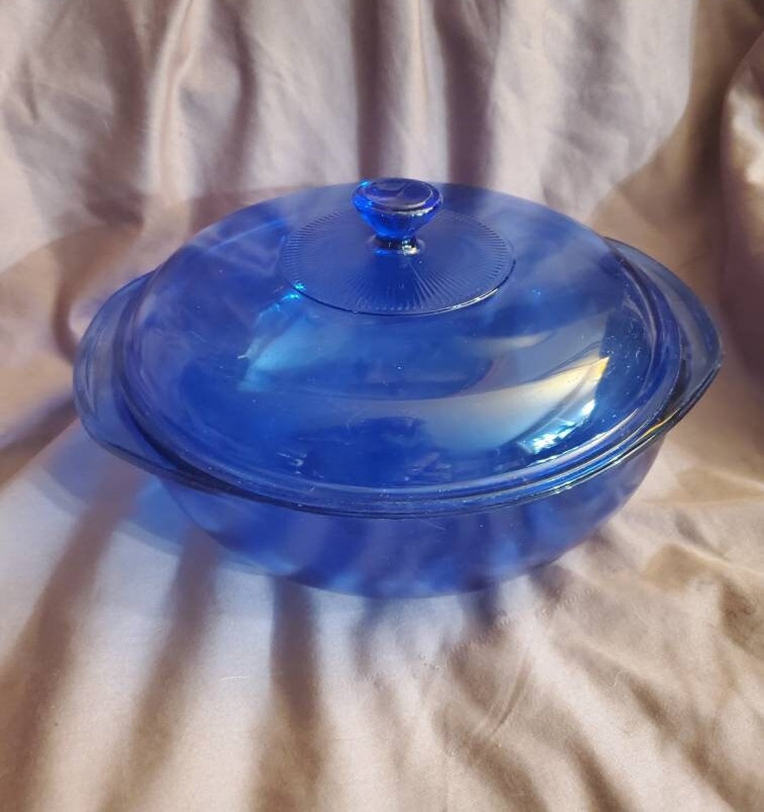Pyrex Blue, Glass Bowl With Lid, Casserole Dish, Replacement Dish, 2 ...