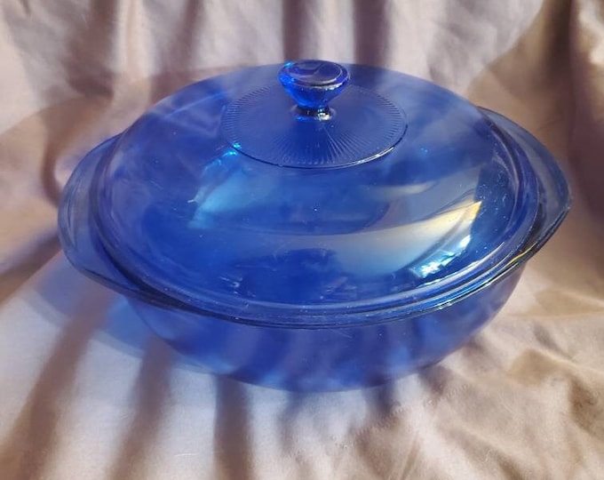 Pyrex Blue, Glass Bowl With Lid, Casserole Dish, Replacement Dish, 2 ...