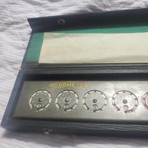 Vintage Addometer in Original Black Case, Vintage Math Tool or Office ...