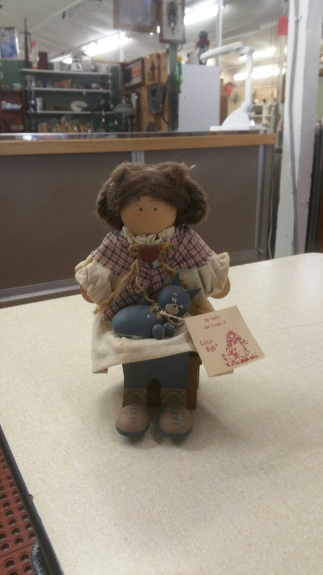 Bess High, Hand Crafted, Lizzie High, 1992, Sitting Wooden Doll With ...