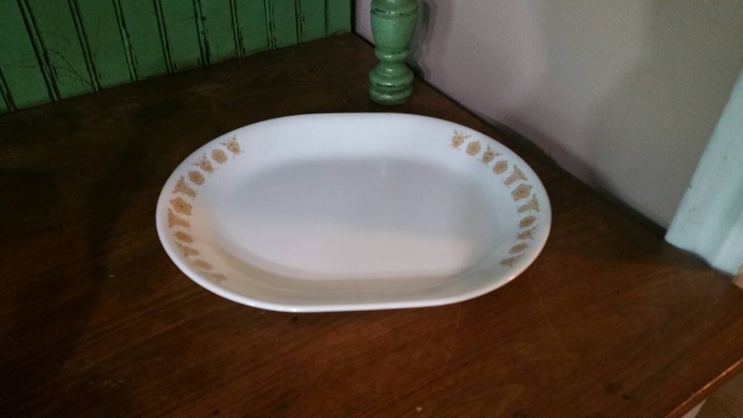 Corelle, Butterfly Gold, Oval Serving Platter, Vintage Kitchen ...