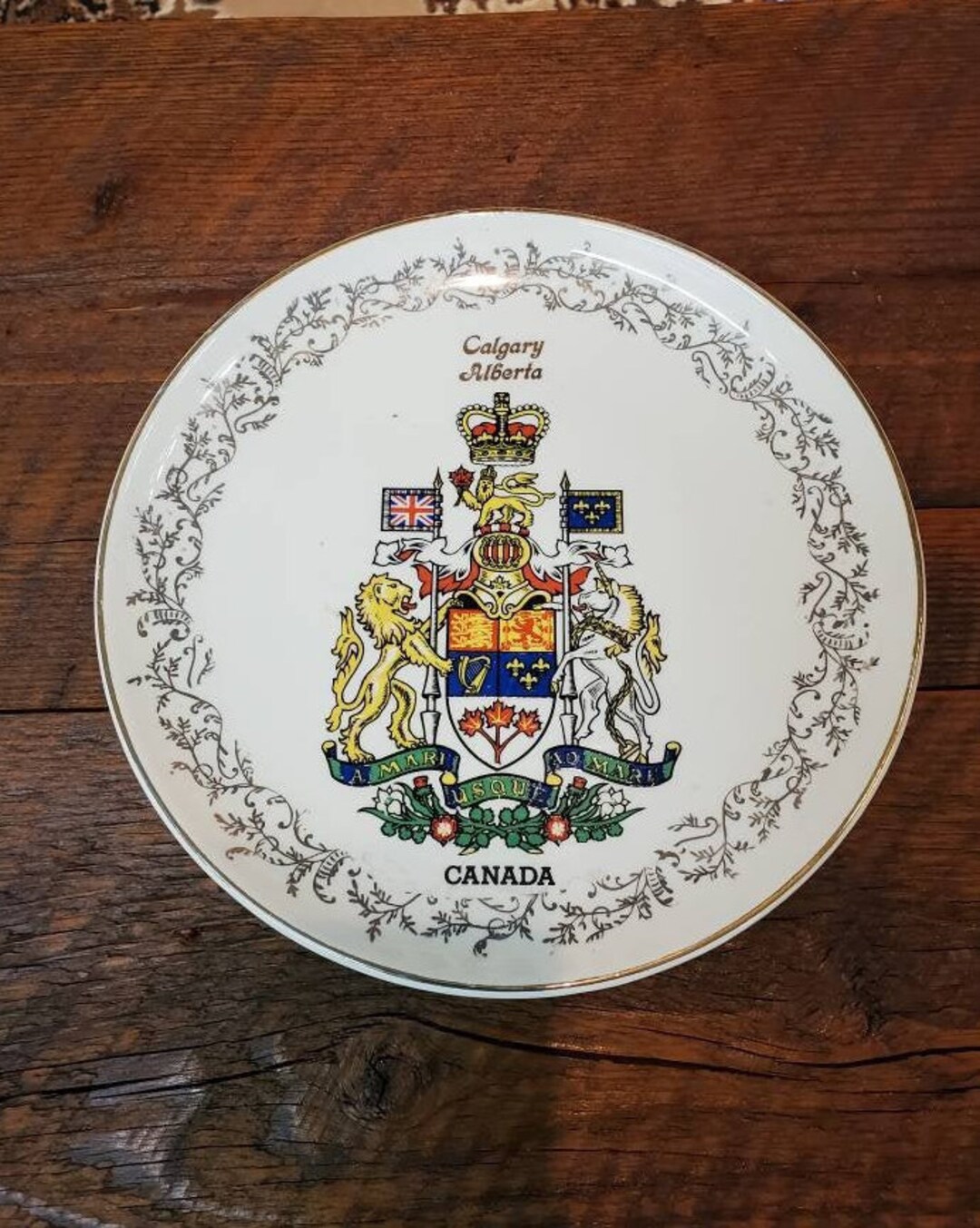 9.10 Inch, Calgary, Alberta, Canada, Souvenir Plate, Decorated in ...