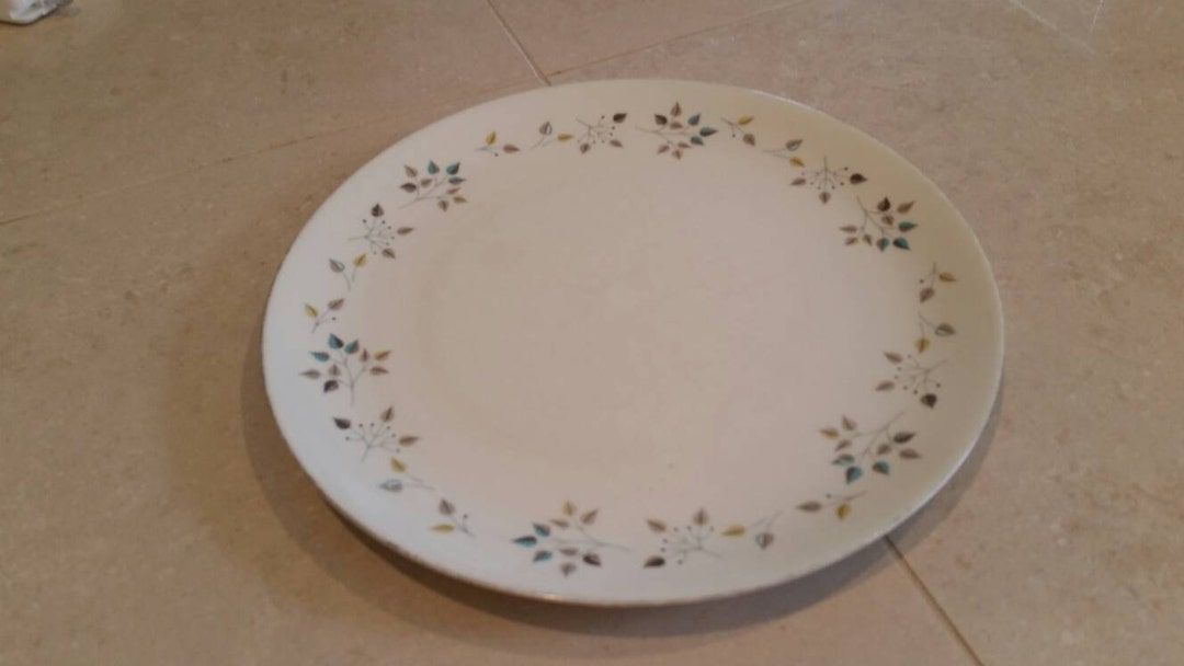 Vintage Kitchen Princess China Tru-tone Riviera Pattern 10 Inch Dinner ...