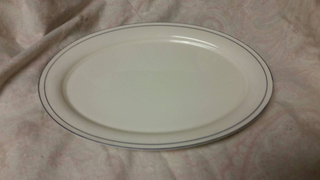 Lenox Fine Chinastone "for the Blue Patterns " Blue Pinstripe 14 Inch ...