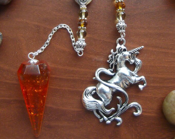 Amber Unicorn Pendulum Amber Pendulum Unicorn Pendulum - Etsy