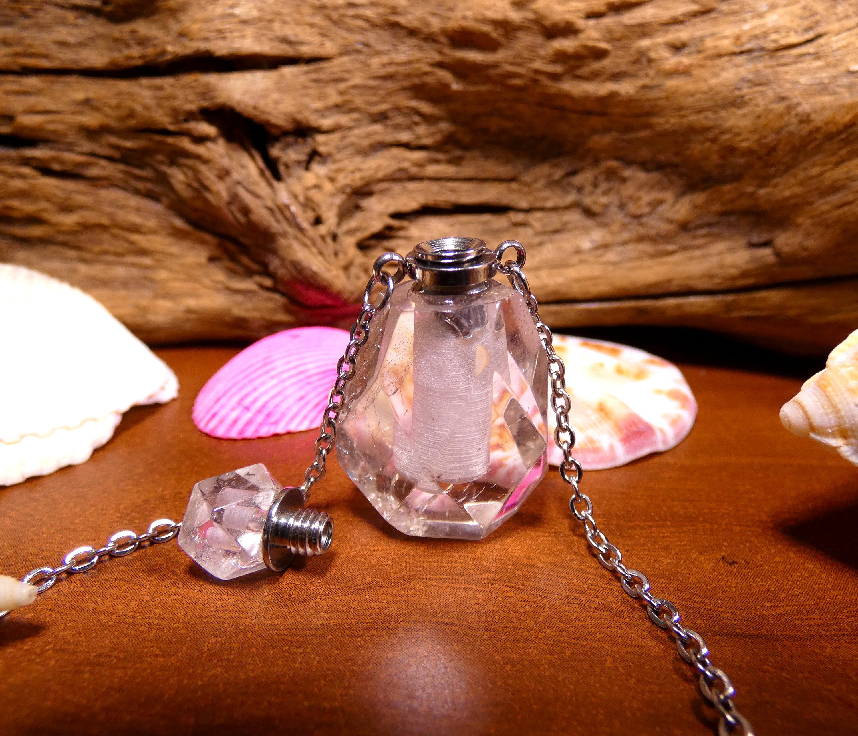 Gemstone Perfume Bottle Necklaces Your Choice Perfume | Etsy