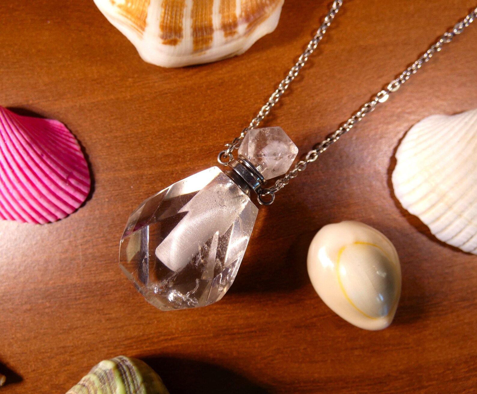 Gemstone Perfume Bottle Necklaces Your Choice - Perfume Bottle, Perfume ...