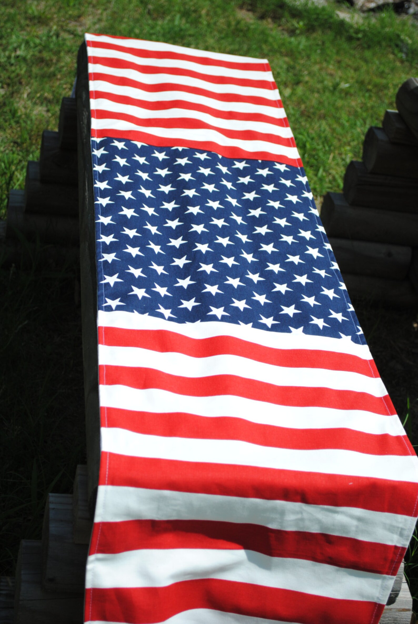 Patriotic Flag Table Runner - Etsy