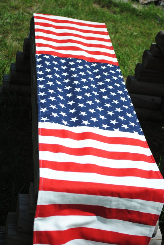 Patriotic Flag Table Runner - Etsy