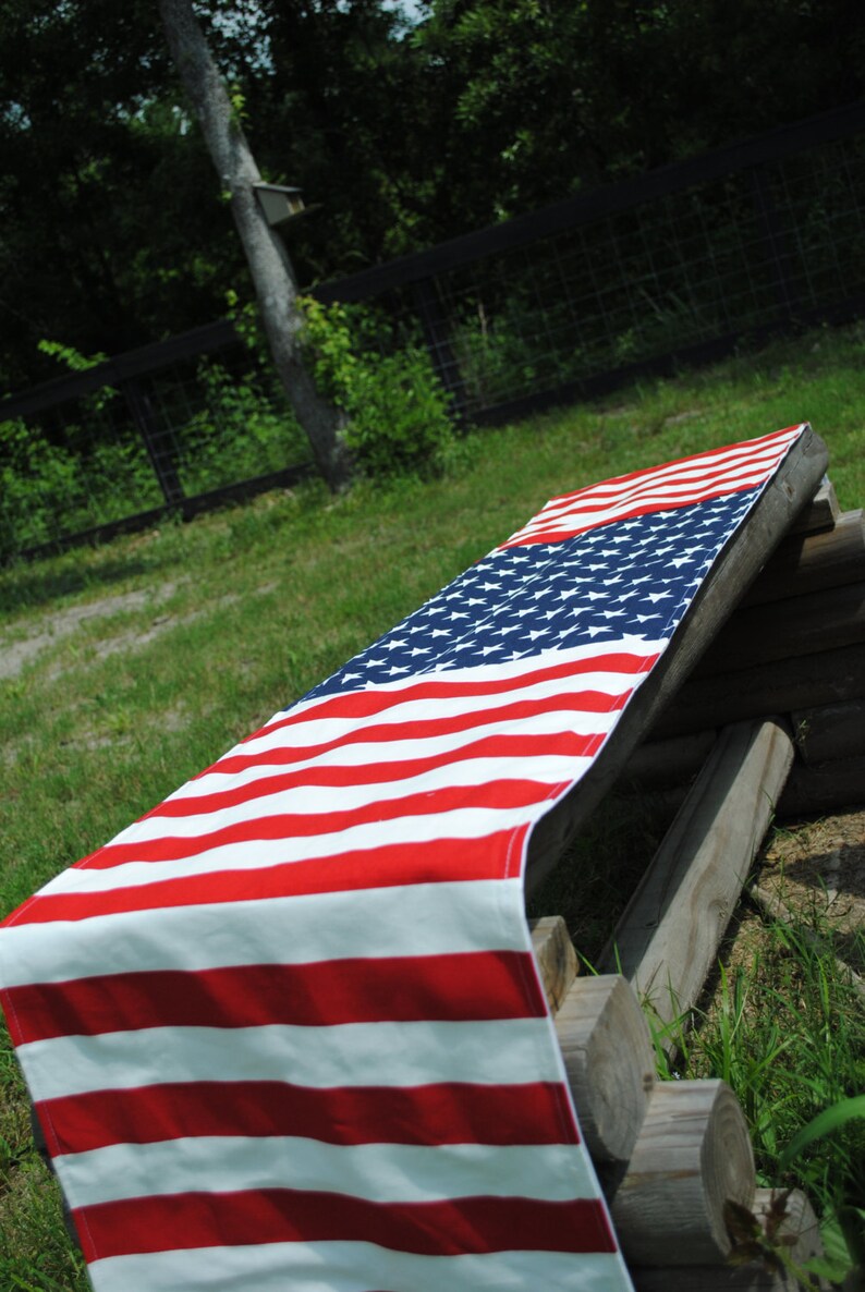 Patriotic Flag Table Runner - Etsy