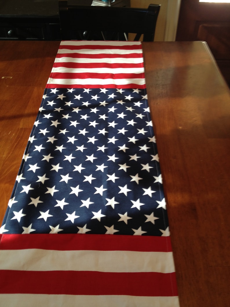 Patriotic Flag Table Runner - Etsy