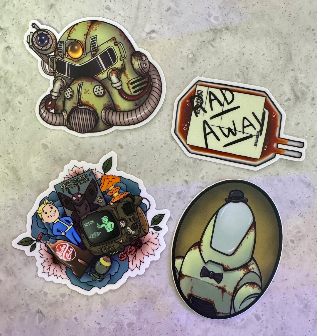 Fallout Sticker Pack of 4 - Etsy