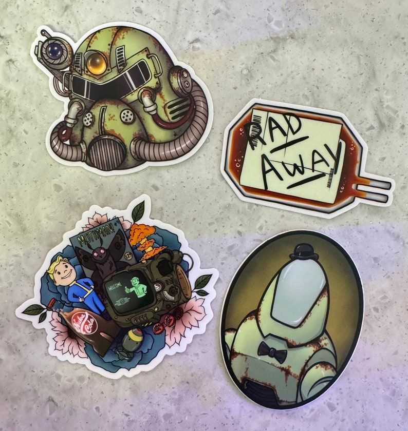 Fallout Sticker Pack of 4 - Etsy