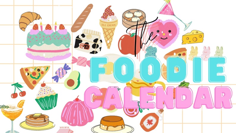 The Ultimate Foodie Calendar - Monthly Blank Calendar for Dinner Meal ...