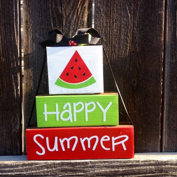 Watermelon Summer Blocks - Etsy