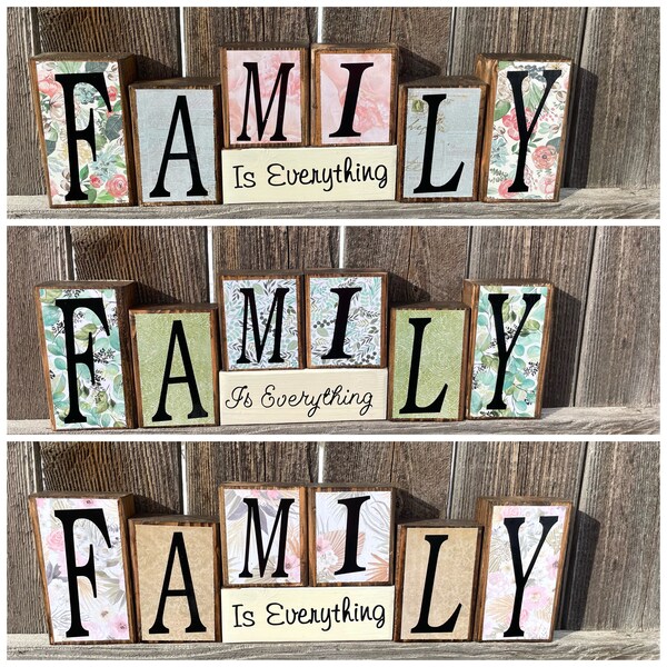 Family Blocks - Etsy