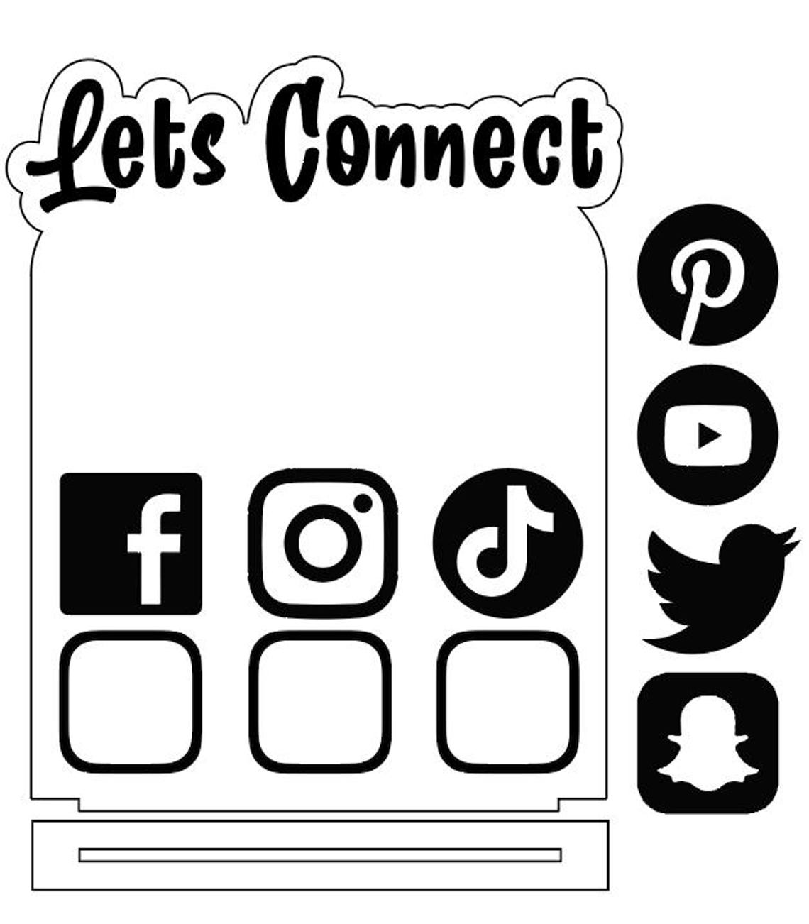 Lets Connect Template for Laser Cutting - Etsy